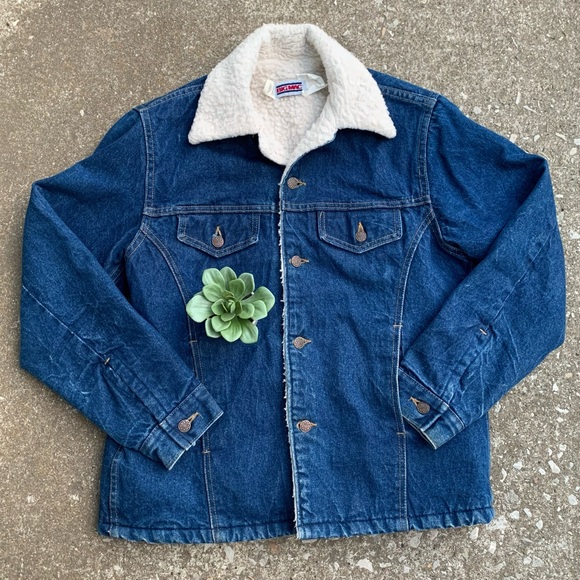 Big Mac | Jackets & Coats | Big Mac Vintage Denim And Sherpa Lined ...